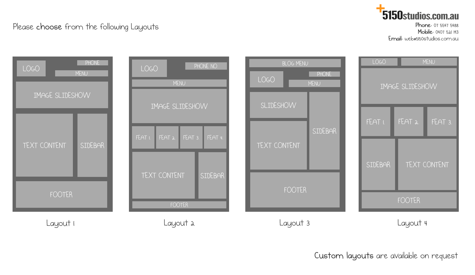 5150 Small Business Website Layouts 5150 Small Business Website Layouts